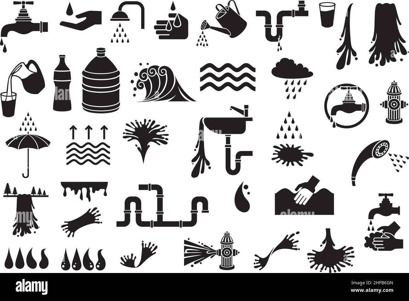 Water icons vector illustration set Stock Vector Image & Art - Alamy