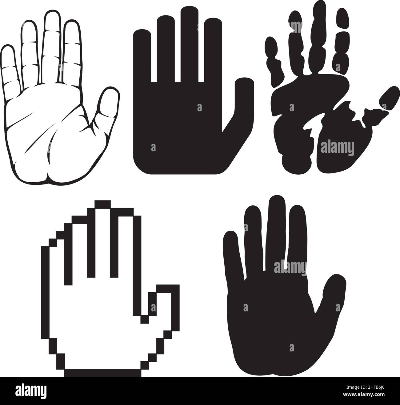 Black hands vector illustration Stock Vector Image & Art - Alamy