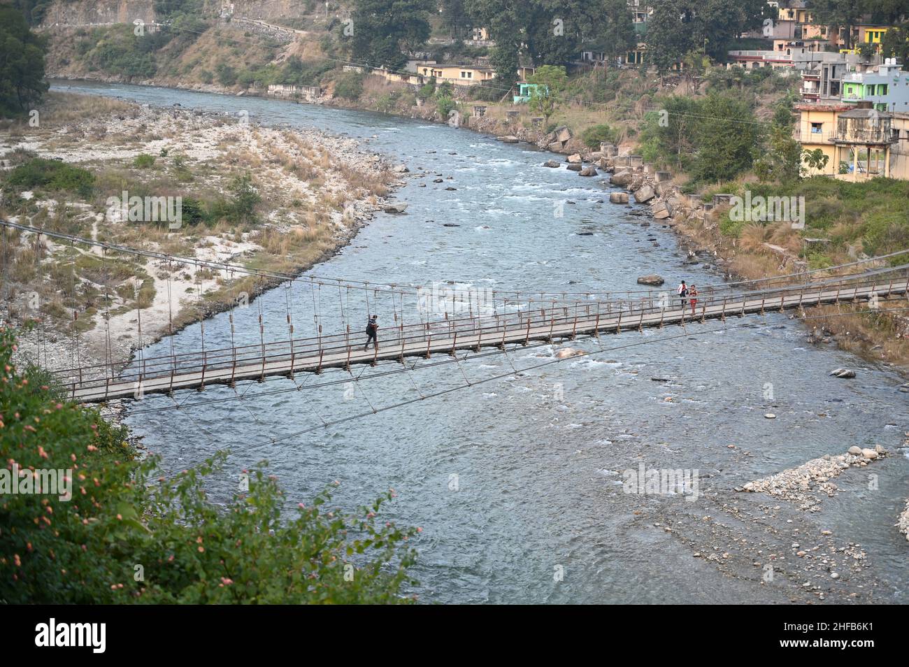 top view of river , with trees Stock Photo - Alamy