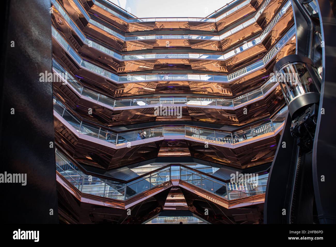 The Vessel Inside View; 20 Hudson Yards, New York, USA, September 27 ...