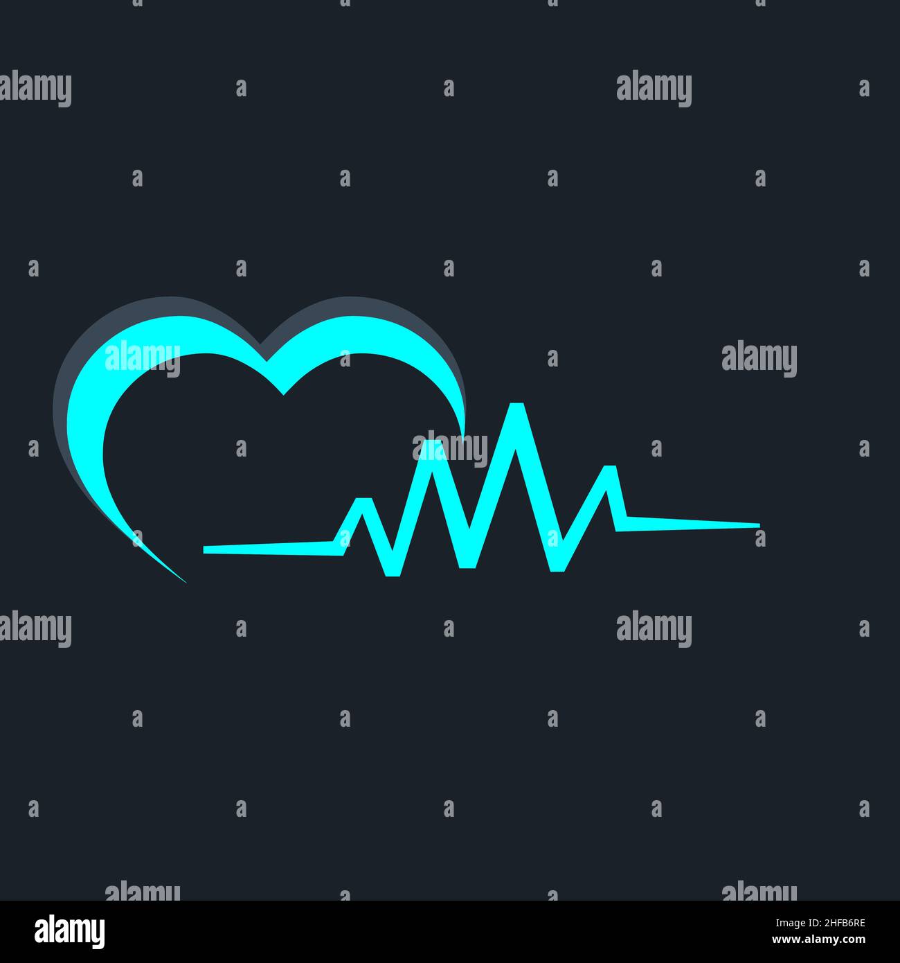 Cardiology healthcare medical pharmacy logo design Stock Vector Image ...