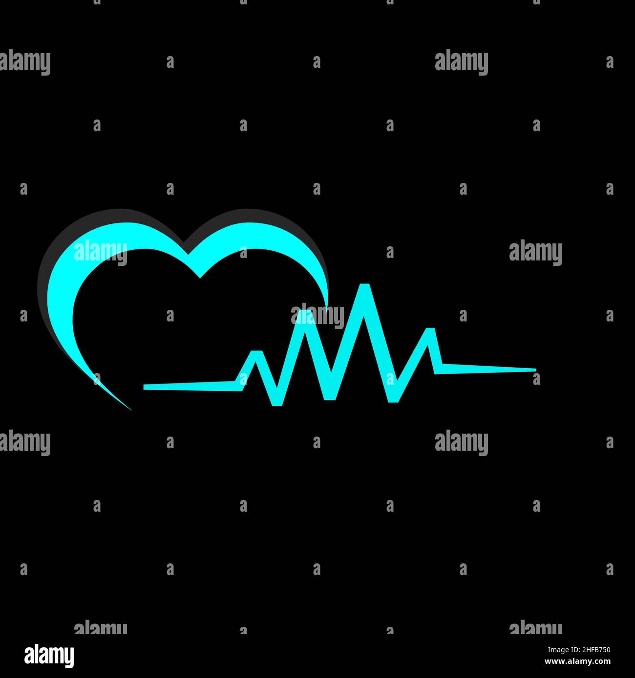Cardiology healthcare medical pharmacy logo design Stock Vector Image ...