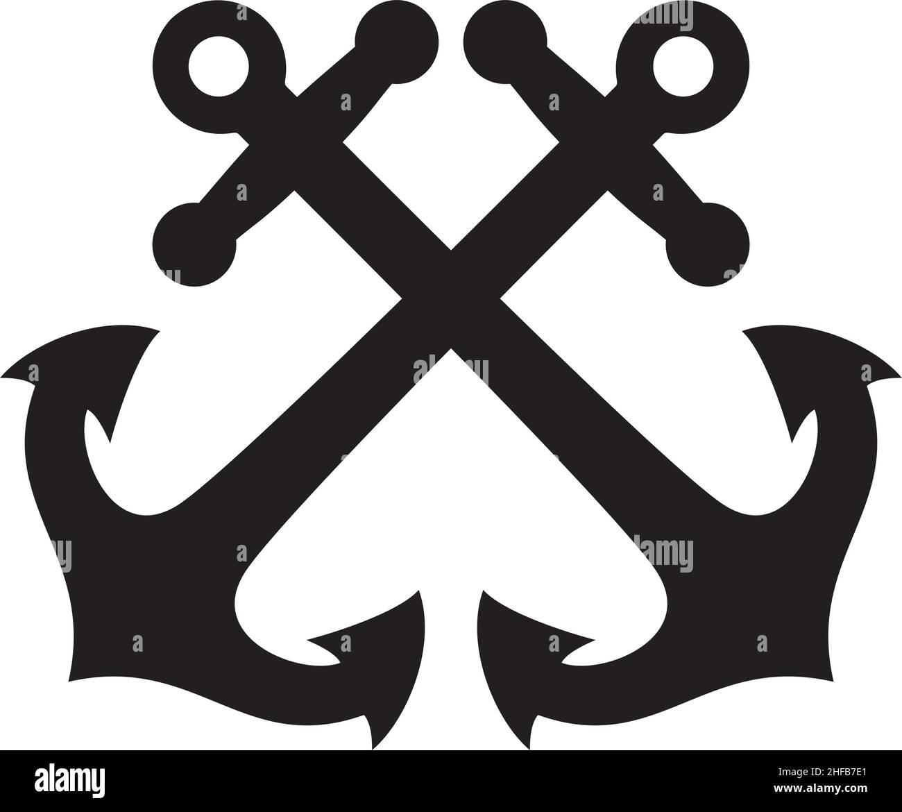 Crossed anchors vector illustration design Stock Vector Image & Art - Alamy