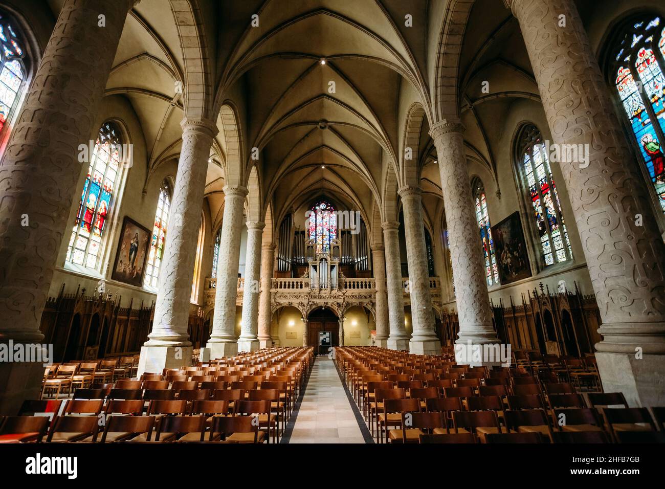 Notre-Dame Cathedral, Luxembourg is the Roman Catholic Cathedral. Grand Duchy of Luxembourg ...