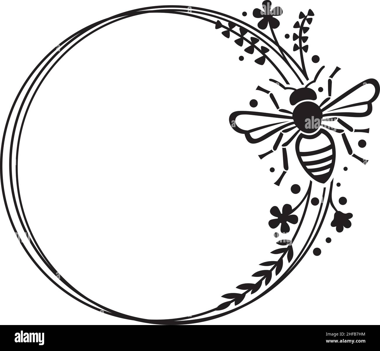 Bee frame design (vector illustration Stock Vector Image & Art - Alamy
