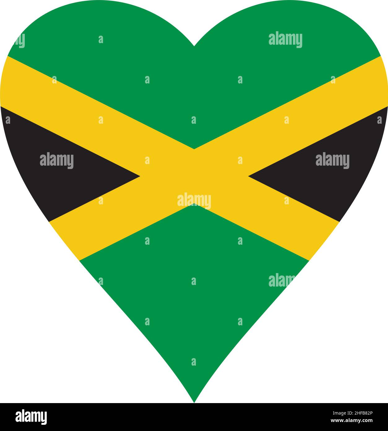 Jamaica heart flag vector illustration Stock Vector Image & Art - Alamy