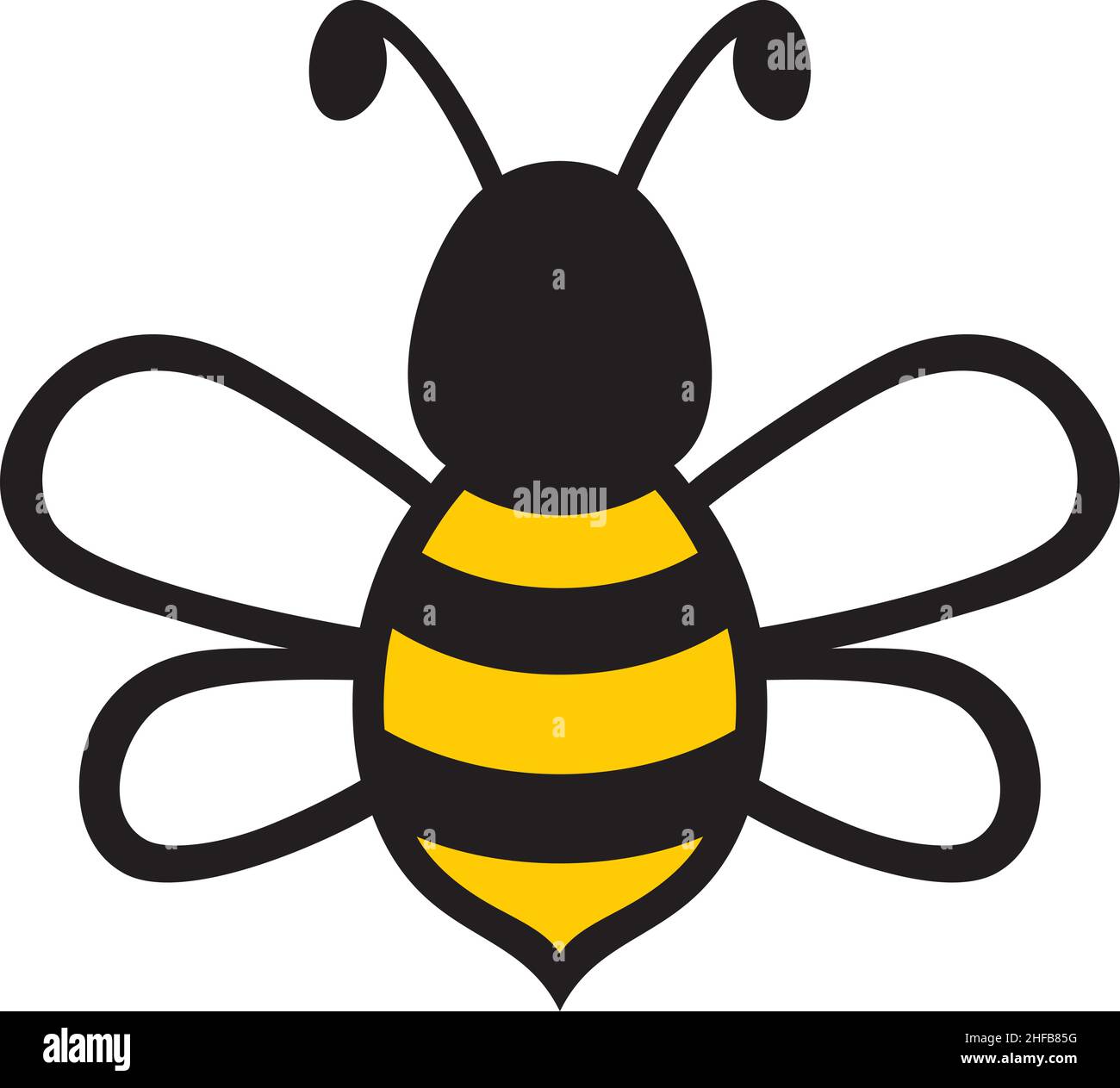 Bee insect color vector illustration Stock Vector Image & Art - Alamy