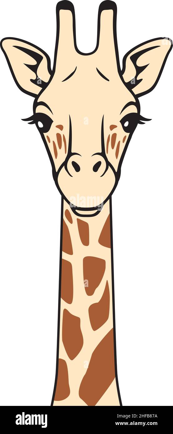 Giraffe head vector illustration Stock Vector Image & Art - Alamy