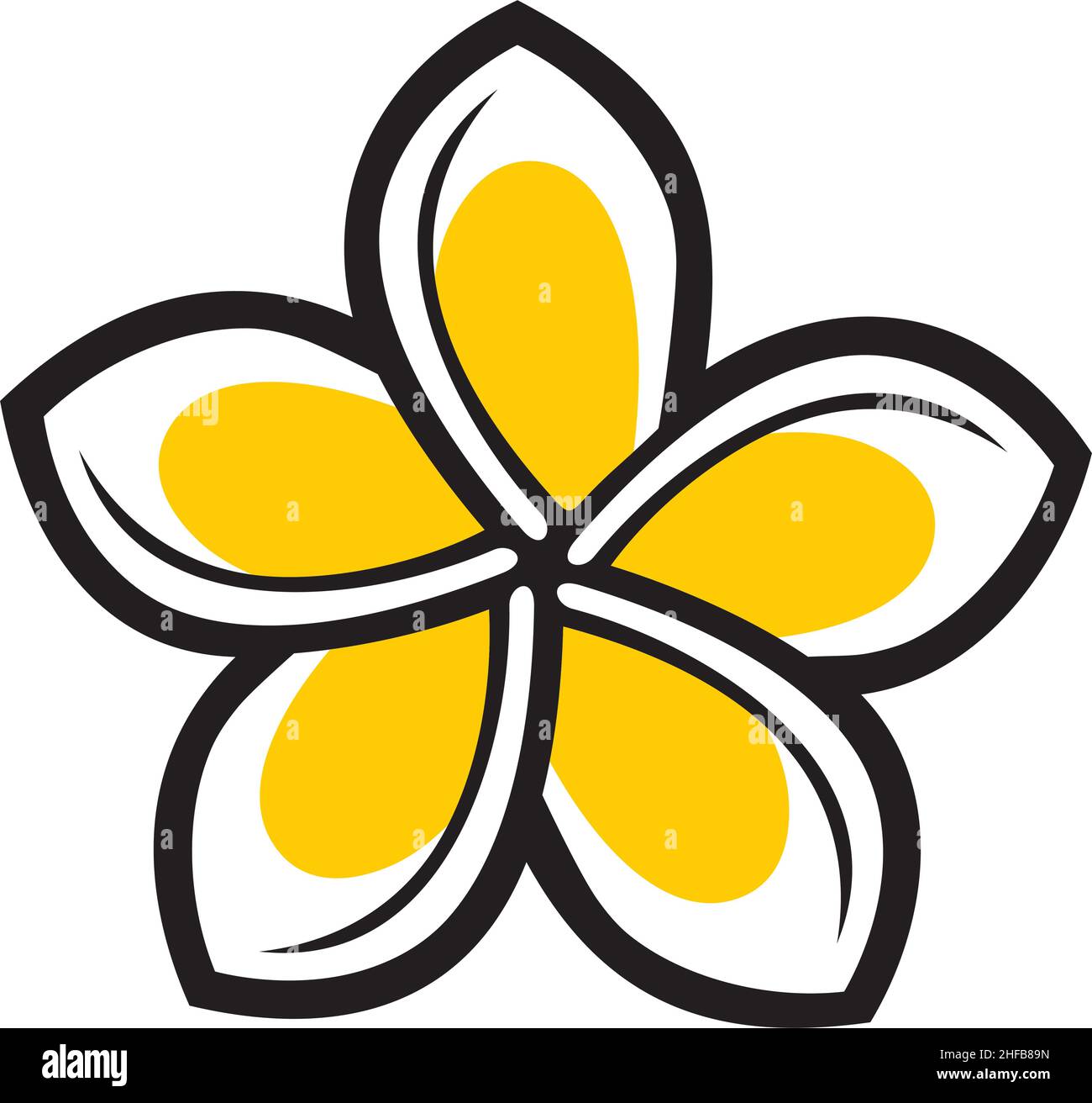 Frangipani flower color vector illustration Stock Vector Image & Art ...