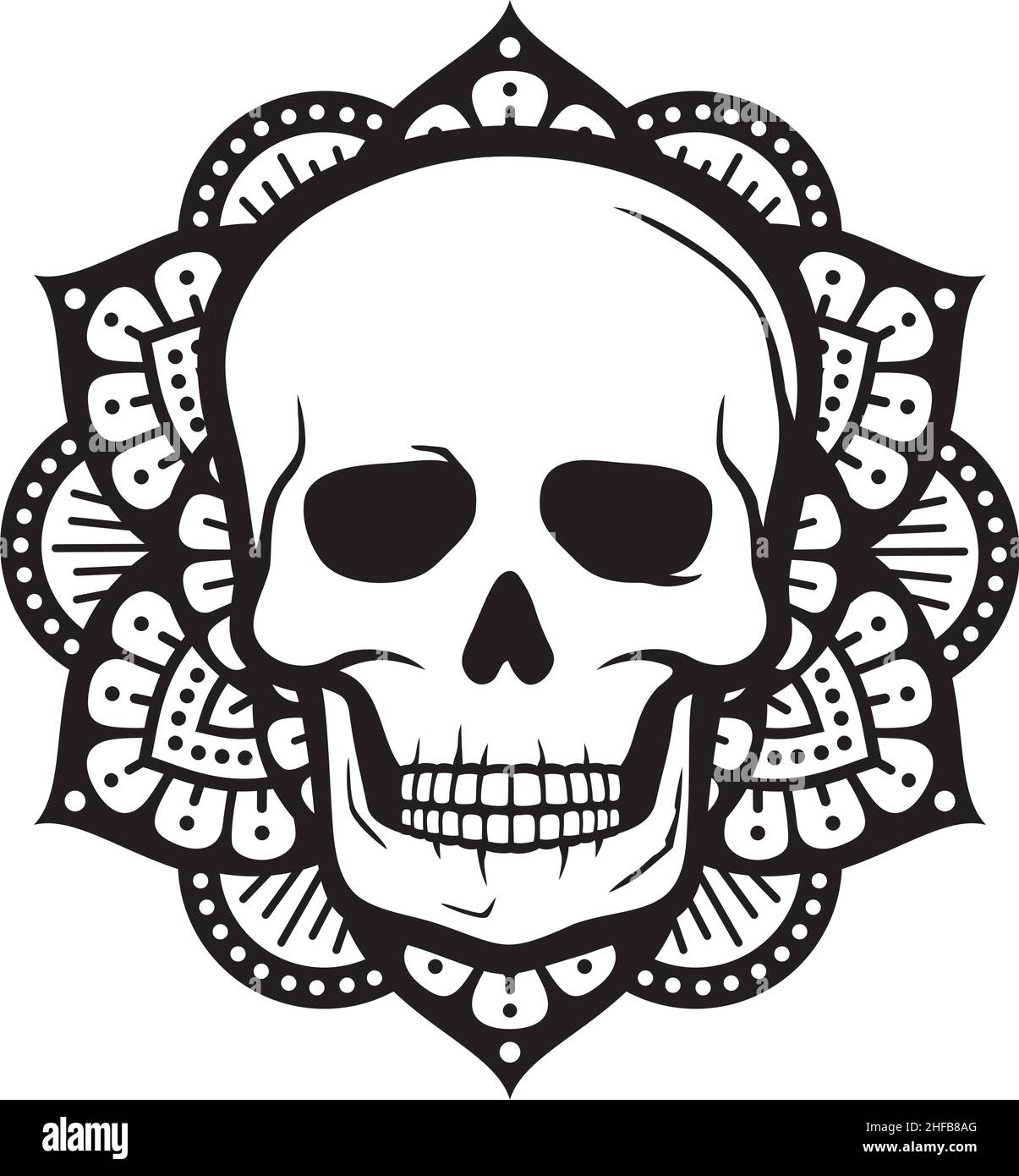 Mandala skull vector symbol design Stock Vector Image & Art - Alamy