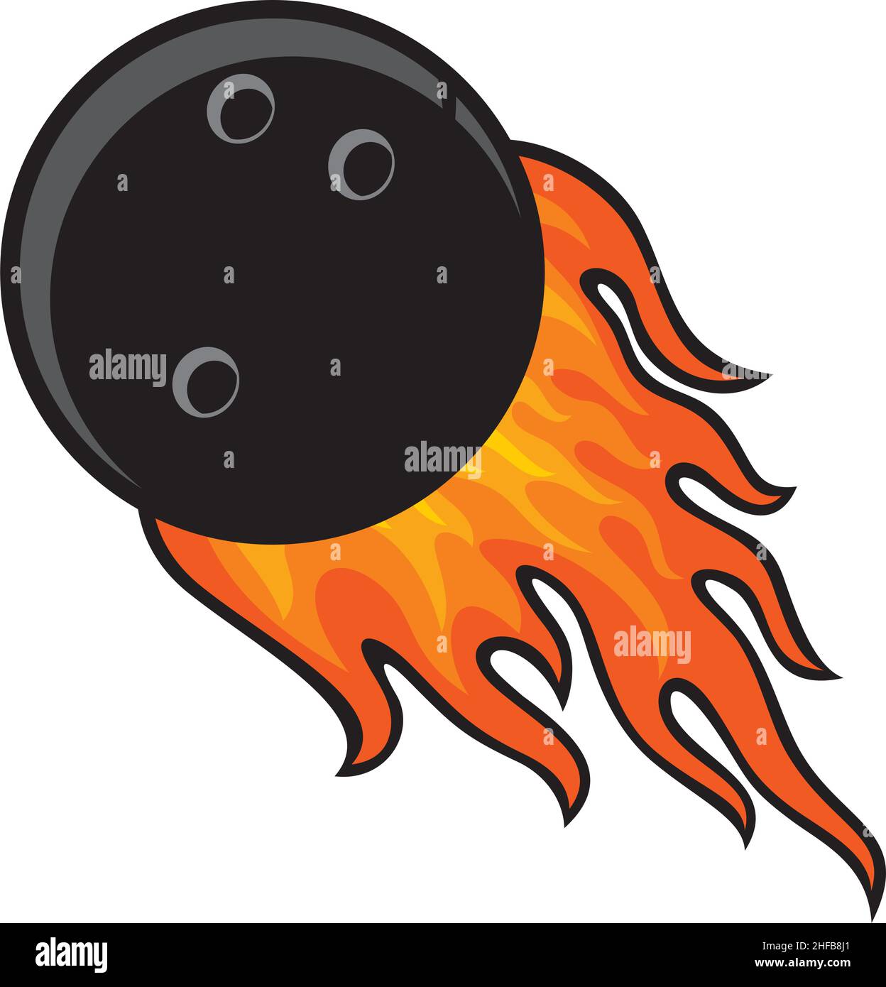 Bowling ball in fire vector illustration Stock Vector Image & Art - Alamy