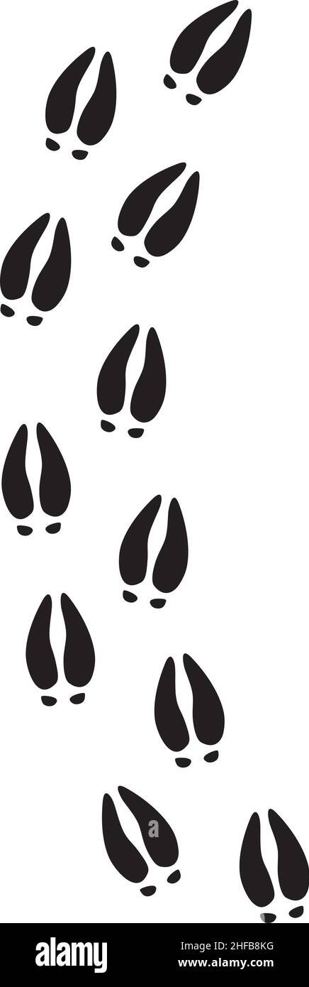 Deer hoof print (traces) vector illustration Stock Vector Image & Art ...