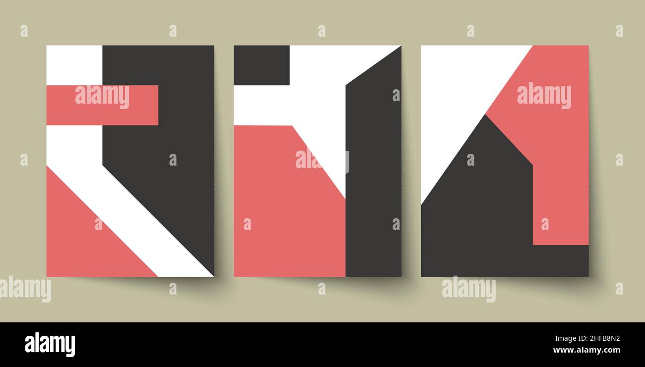 Retro 2d poster with geometric shapes. Vintage a4 cover for brochure ...