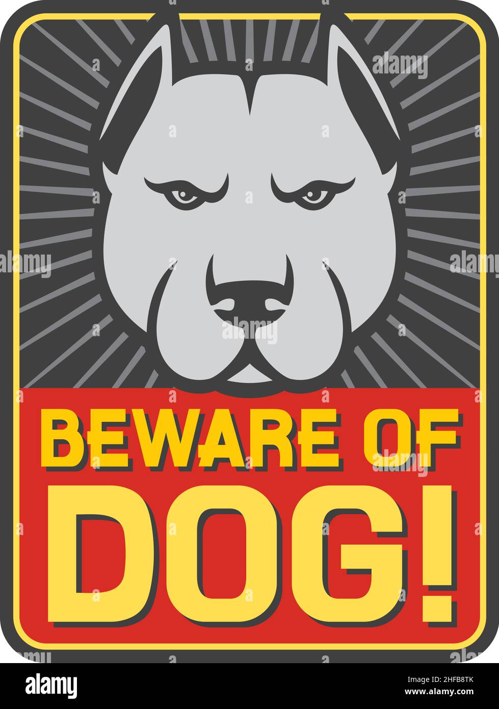 Beware of dog sign (label) vector illustration Stock Vector Image & Art ...