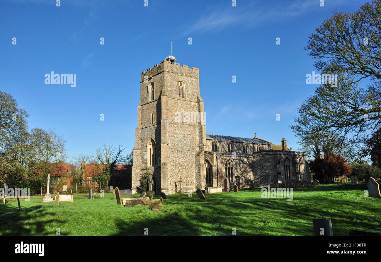 St Mary's Parish Church, Dullingham, Cambridgeshire, England, UK Stock ...