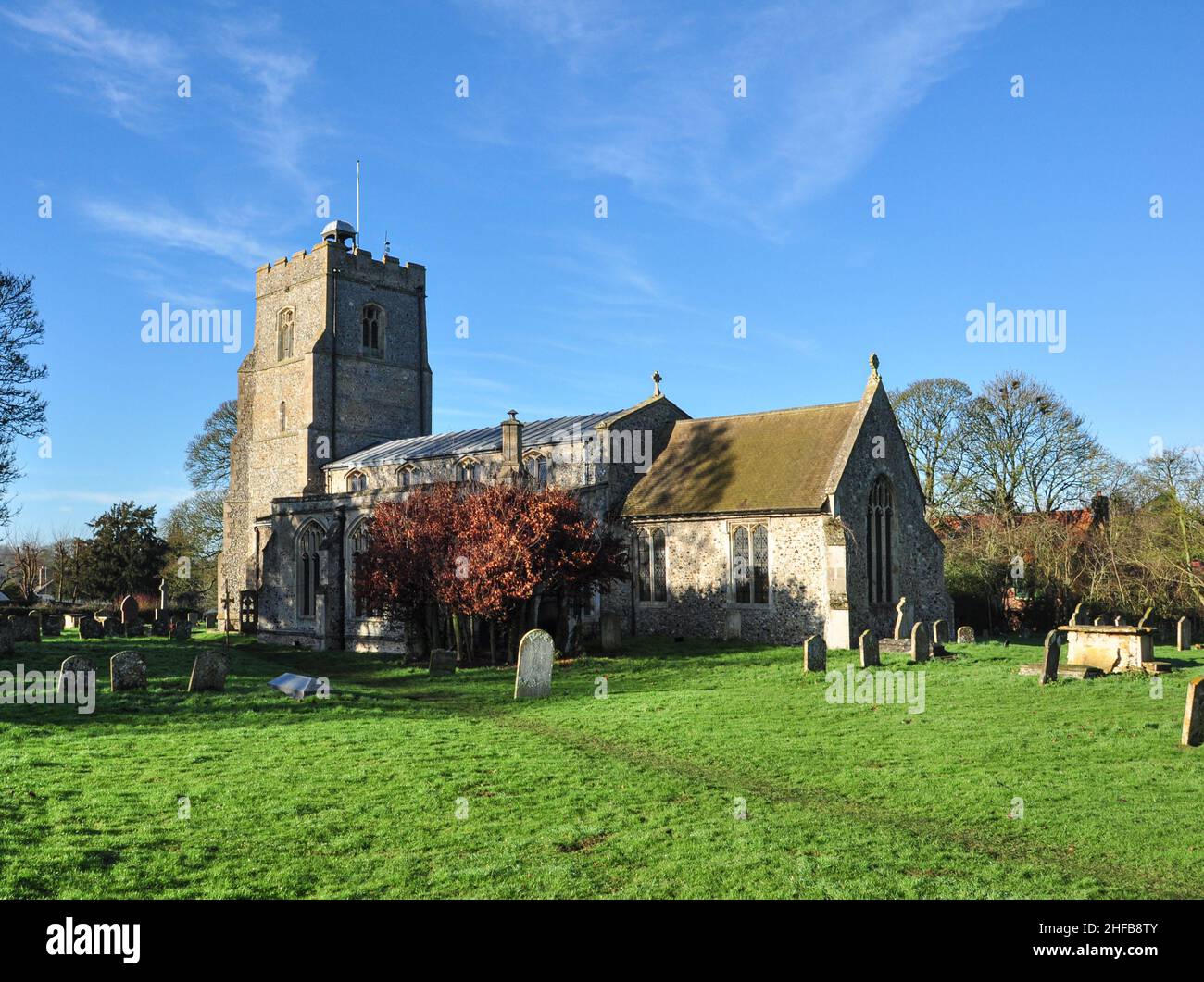 St Mary's Parish Church, Dullingham, Cambridgeshire, England, UK Stock ...