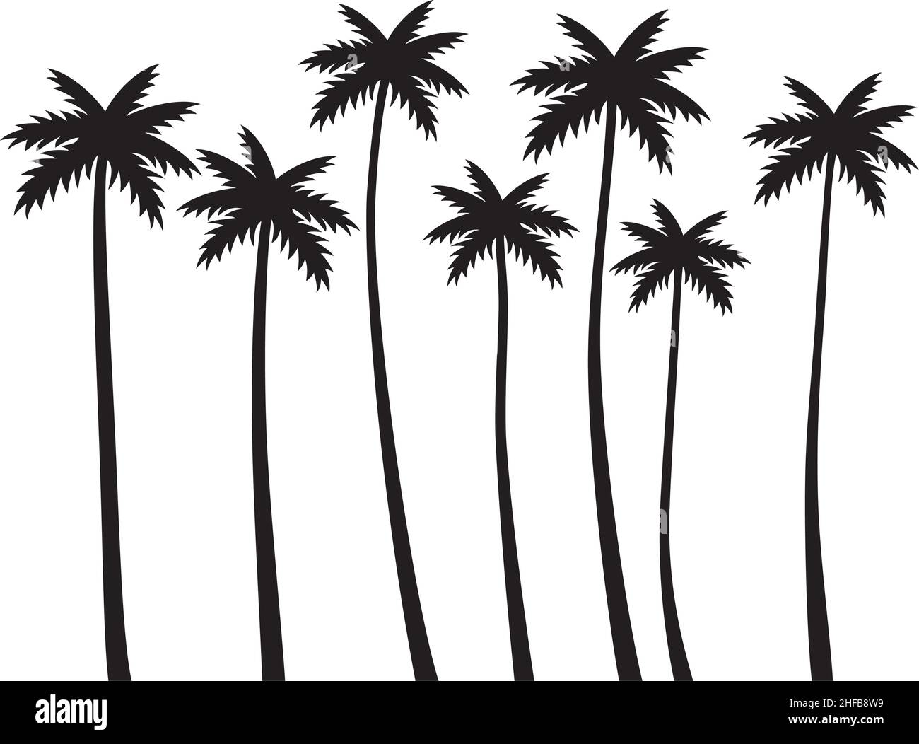 Beautiful palm trees decor Stock Vector Images - Alamy