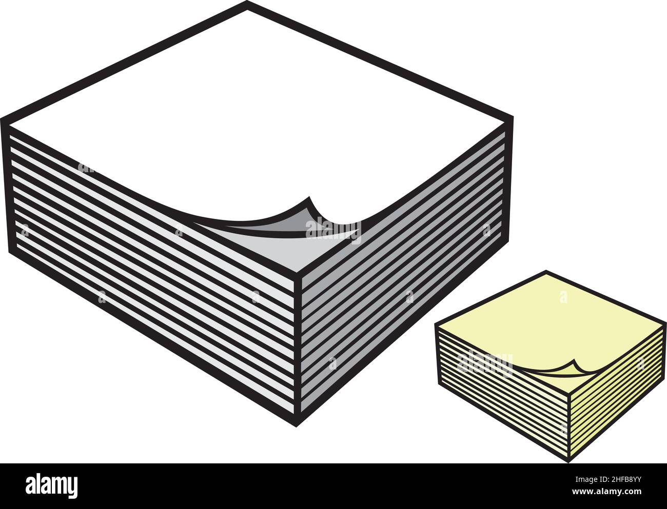 Paper post it notes (sticker block). Vector illustration Stock Vector ...
