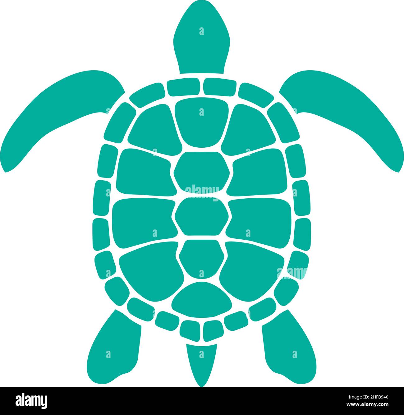 The turtle is swimming in sea water Stock Vector Images - Alamy