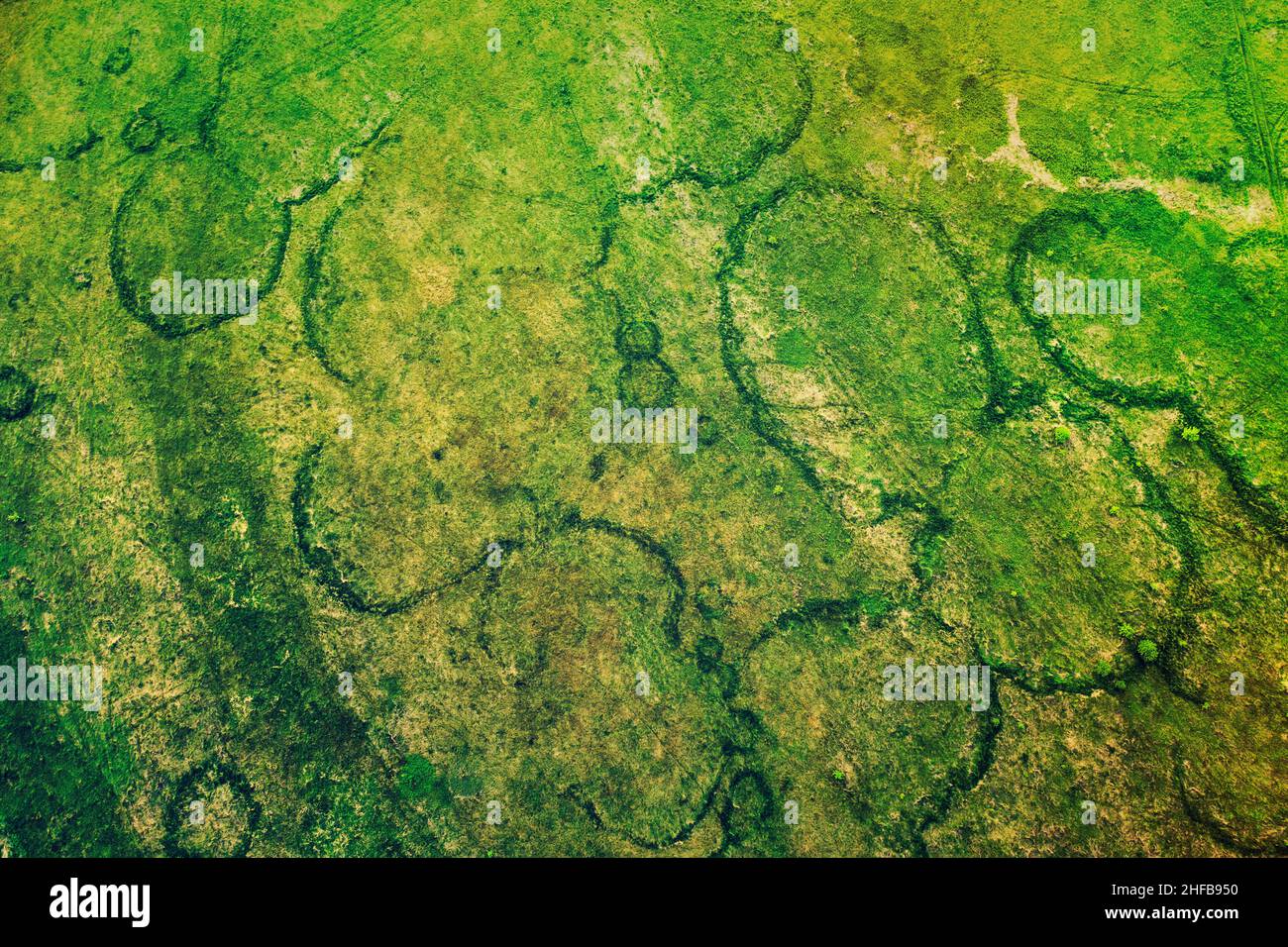 Green fields from above hi-res stock photography and images - Alamy