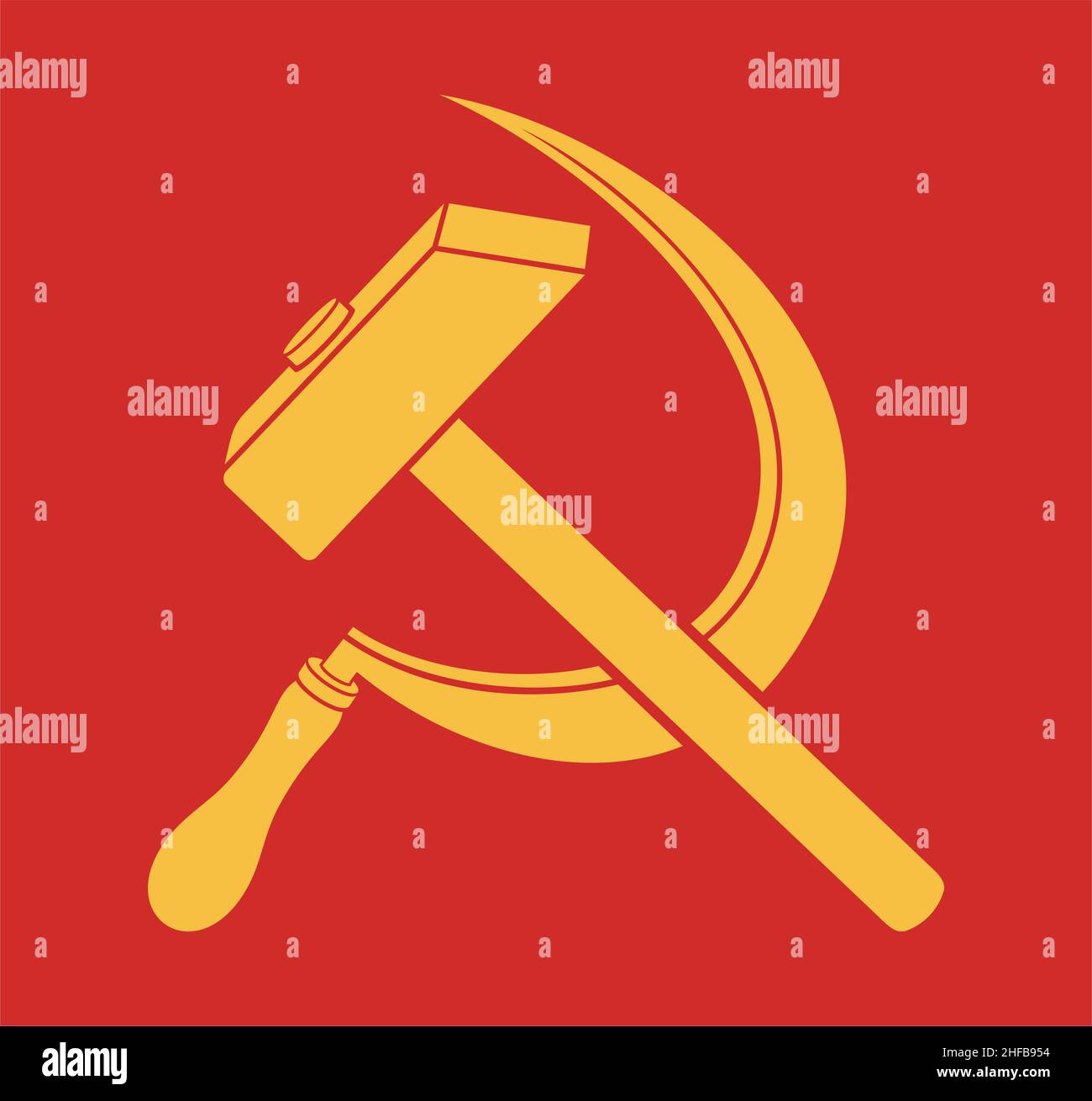 Symbol of USSR - hammer and sickle vector illustration Stock Vector ...