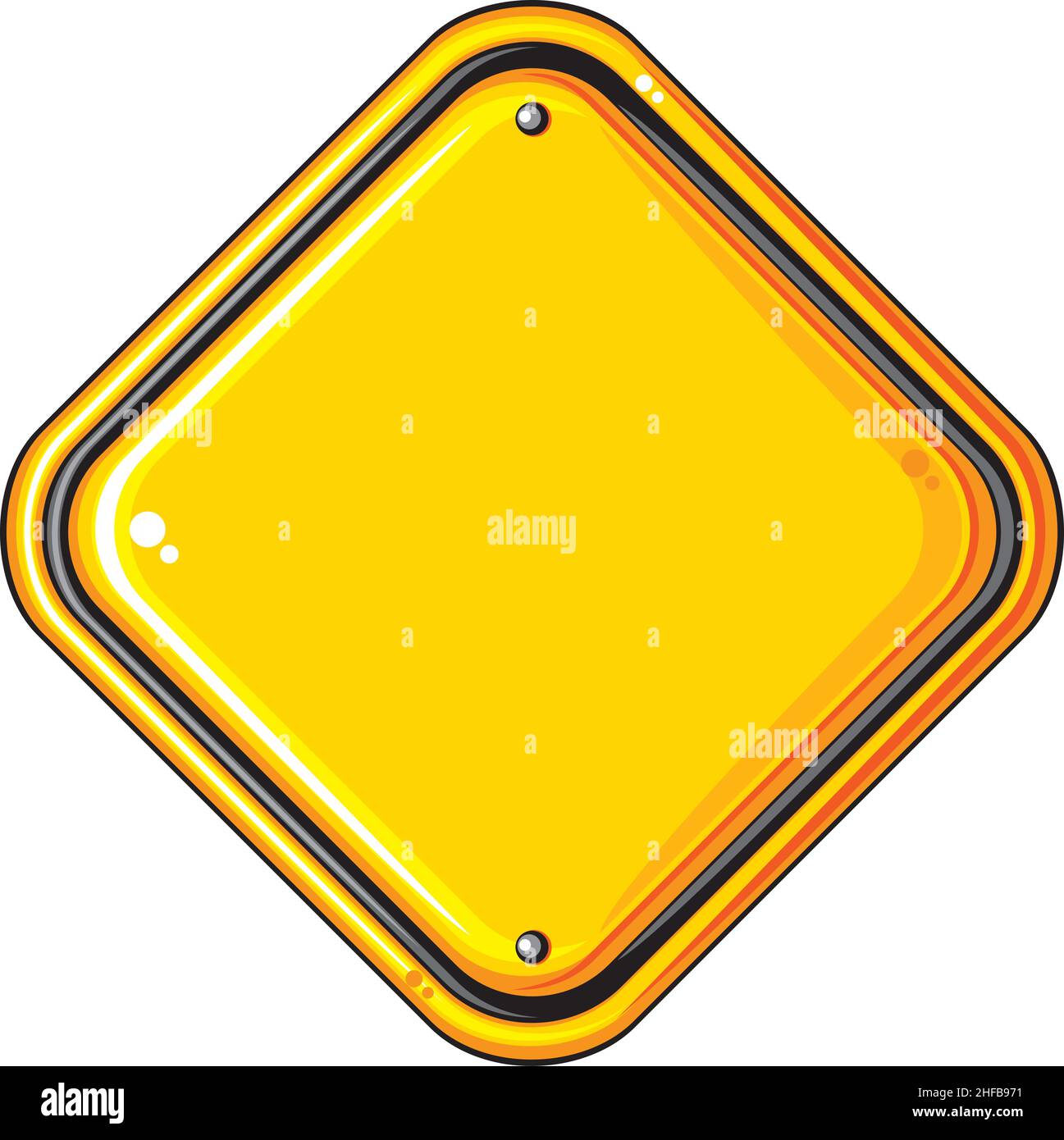 Blank yellow road sign vector illustration Stock Vector Image & Art - Alamy