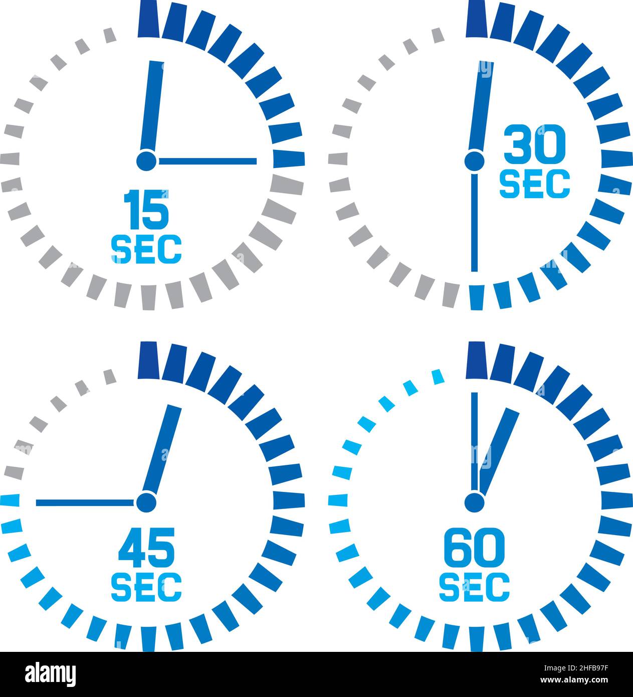 Seconds clock icons vector illustration Stock Vector Image & Art - Alamy
