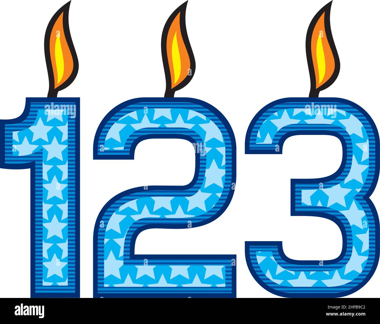 Birthday candles number vector illustration Stock Vector Image & Art ...