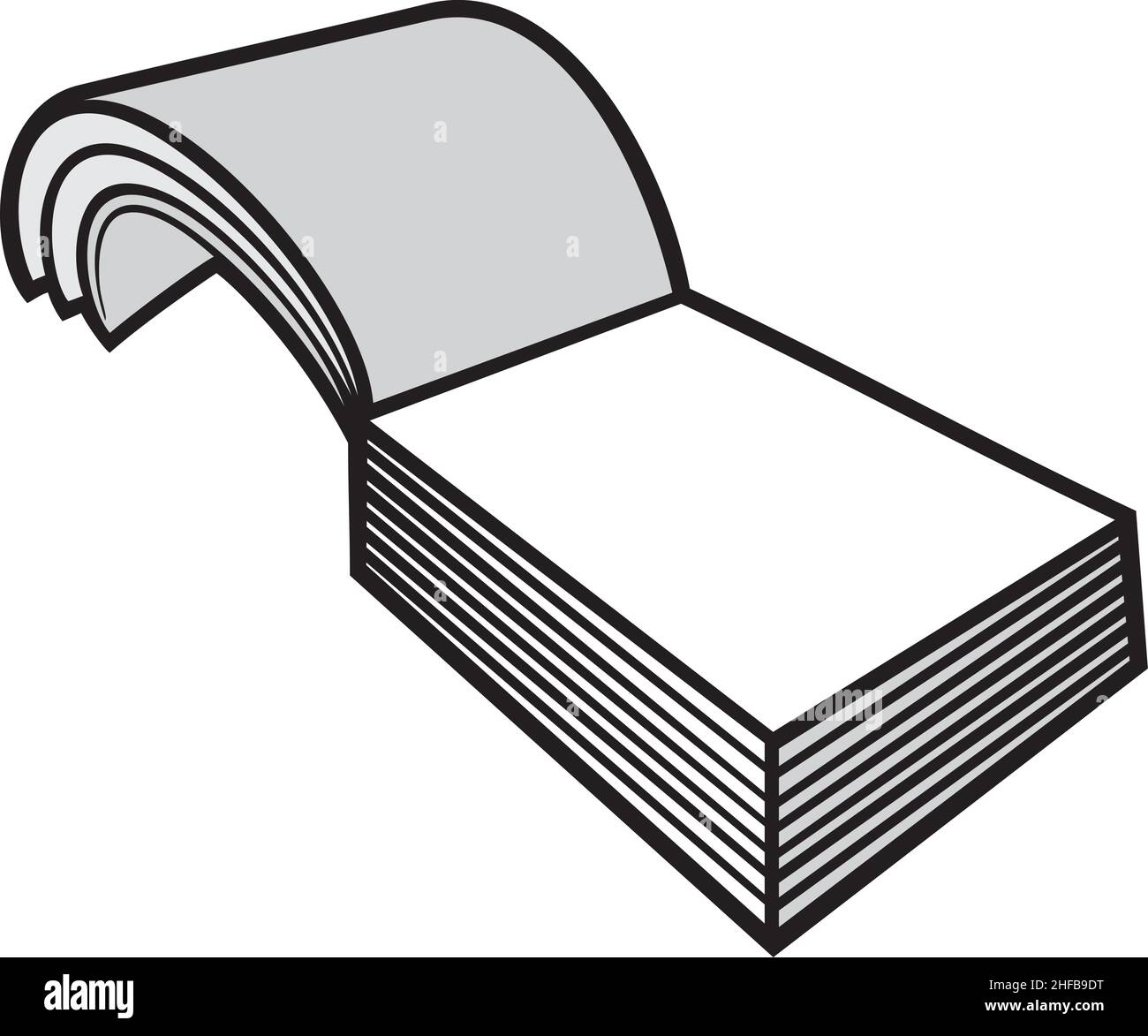 Blank white notepad (notebook). Vector illustration Stock Vector Image ...