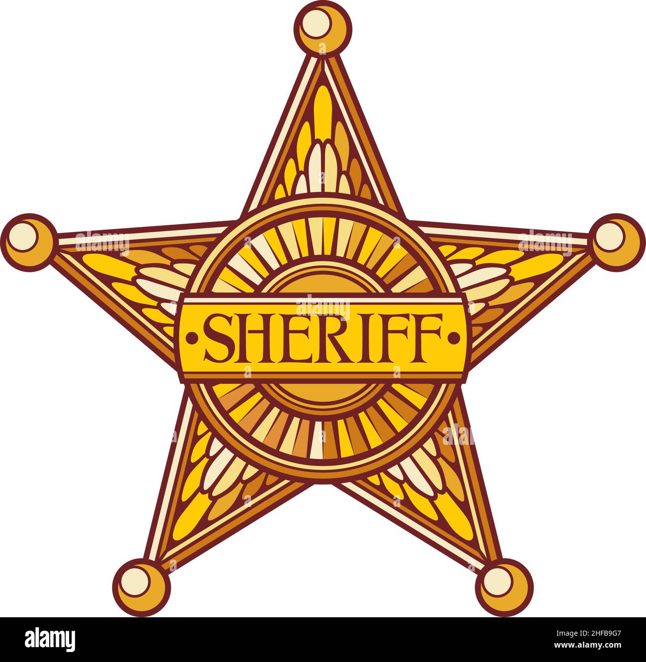 Vector sheriff's star Stock Vector Image & Art - Alamy