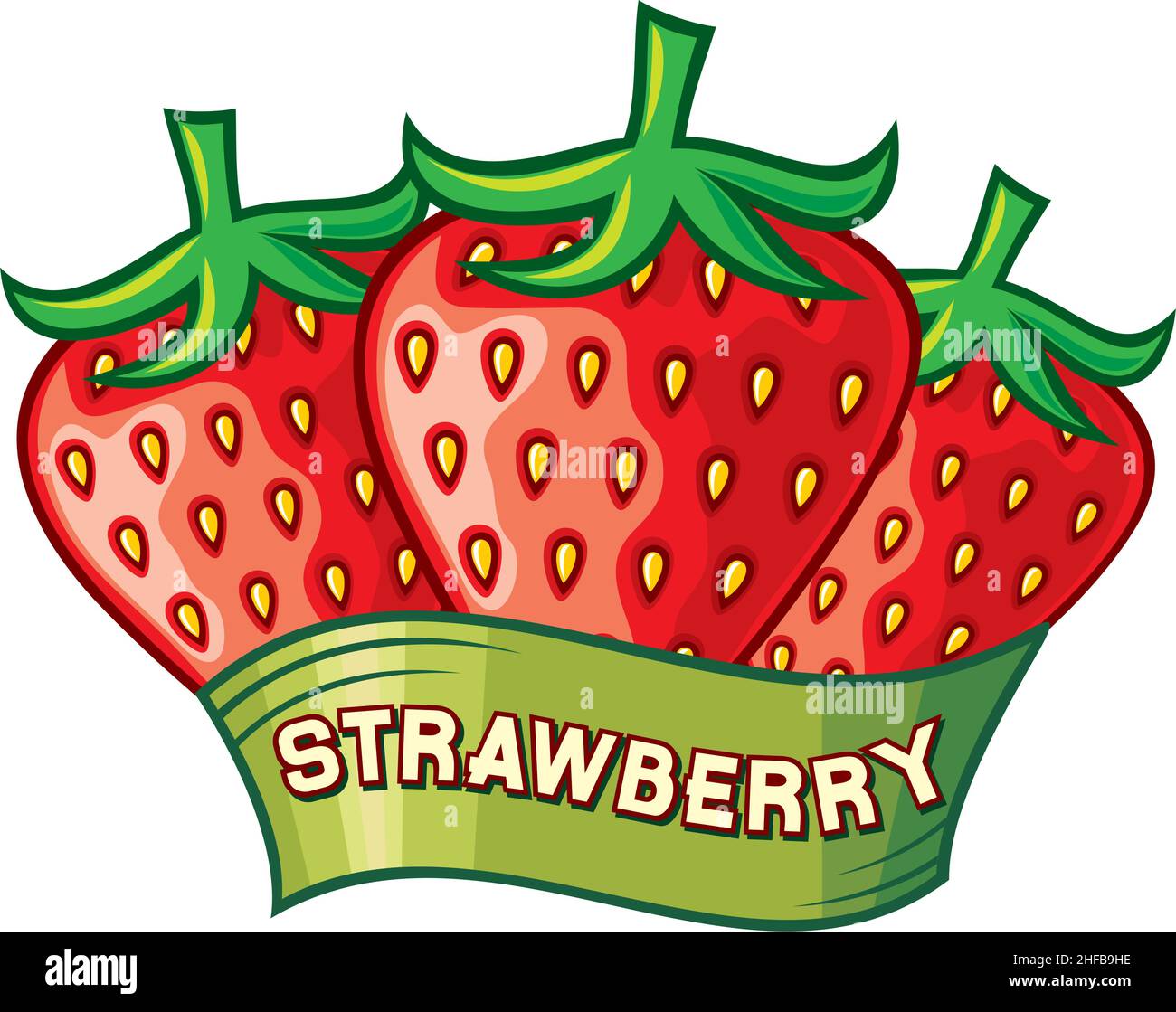 Strawberry label design vector illustration Stock Vector Image & Art ...