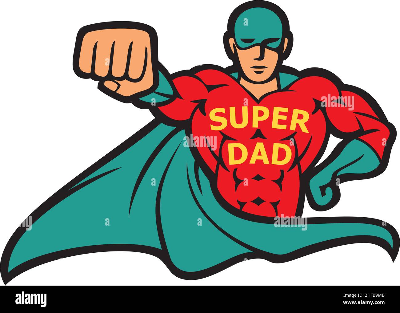Super dad - superhero vector illustration Stock Vector Image & Art - Alamy