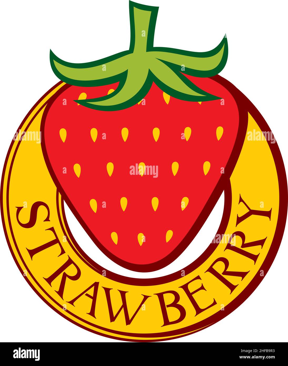 Strawberry label design (symbol Stock Vector Image & Art - Alamy