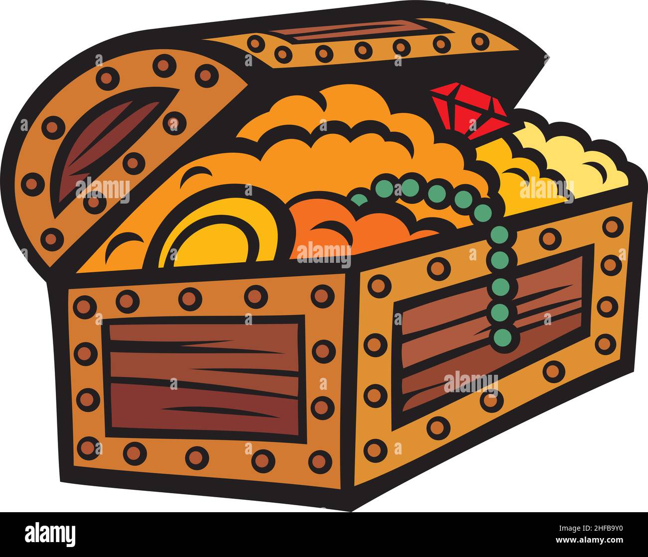 Treasure chest vector illustration Stock Vector Image & Art - Alamy