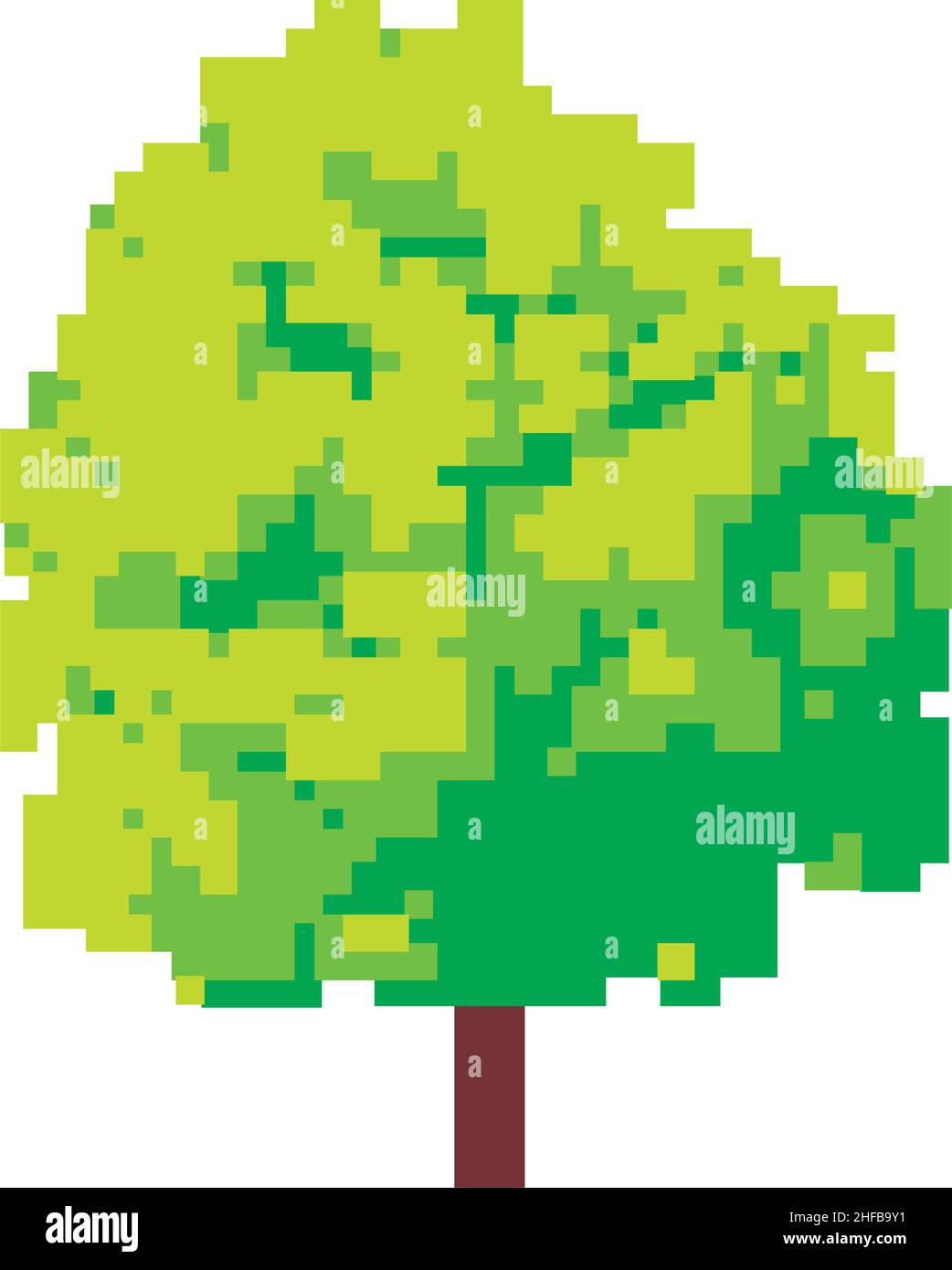 Abstract pixel tree vector illustration Stock Vector Image & Art - Alamy
