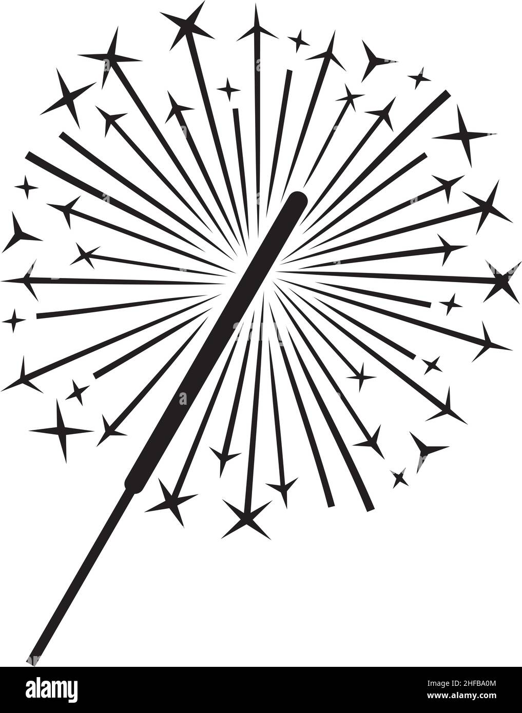 Sparkler vector icon (party design). Vector illustration Stock Vector ...