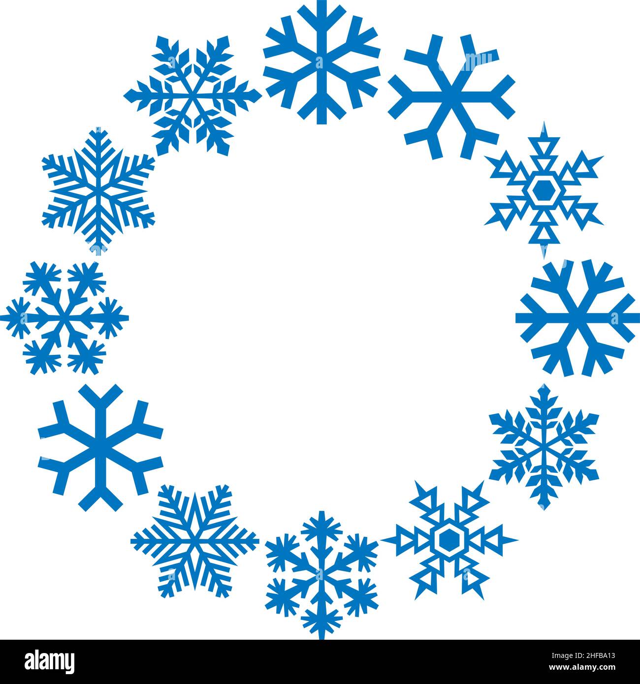 Snowflake circle vector illustration Stock Vector Image & Art - Alamy
