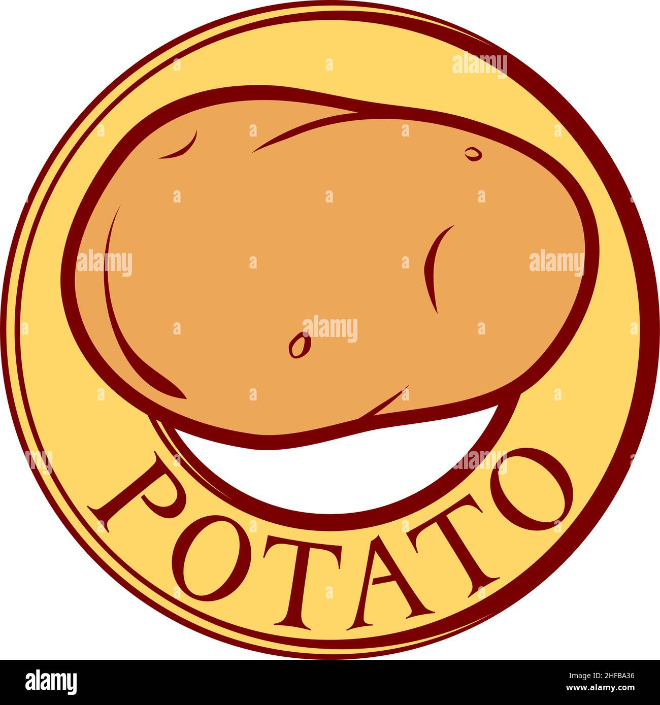 Potato label design vector illustration Stock Vector Image & Art - Alamy