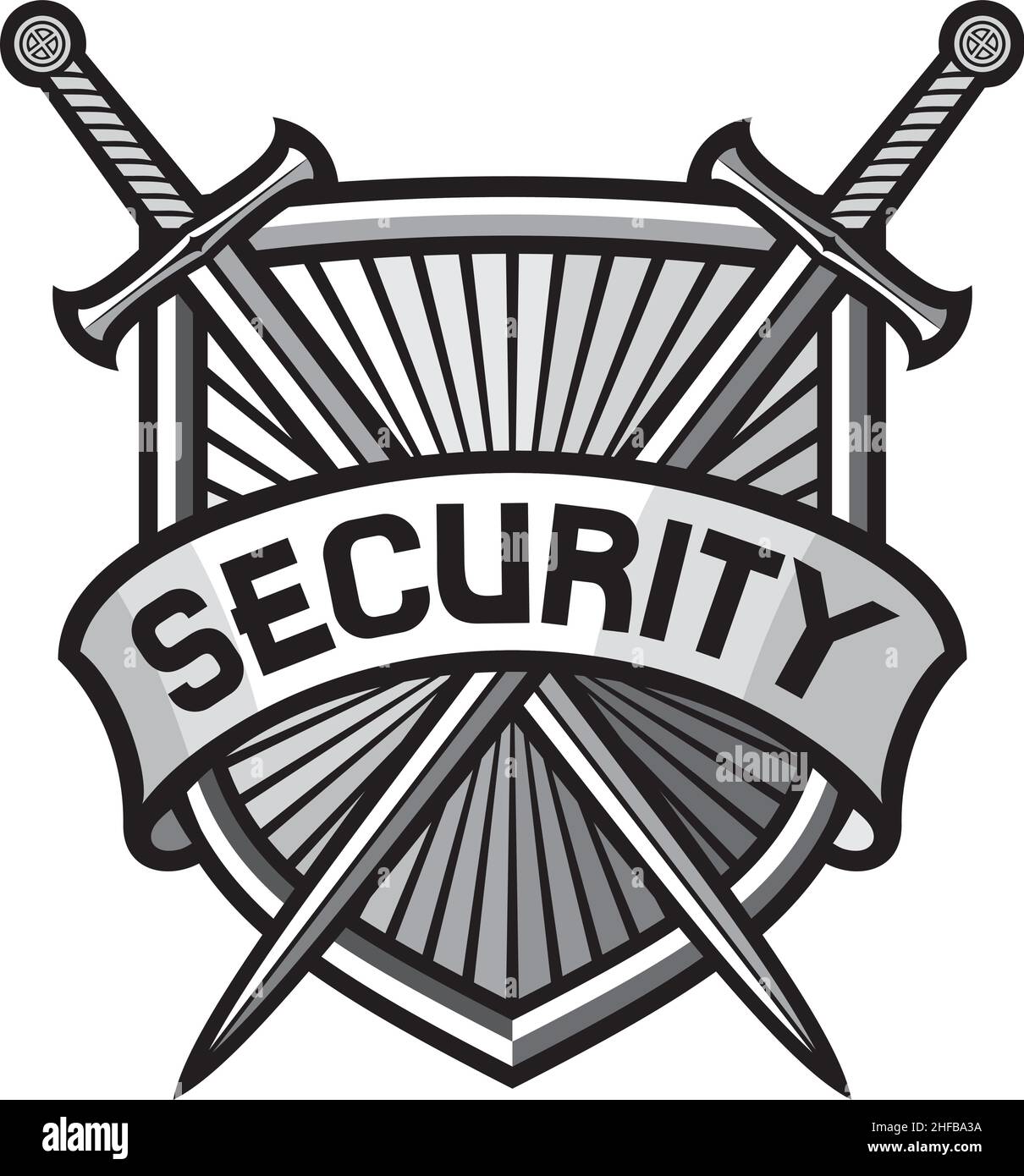 Metallic security shield vector illustration Stock Vector Image & Art ...