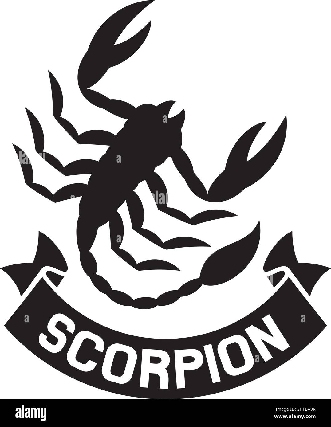 Scorpion label (symbol) vector illustration Stock Vector Image & Art ...