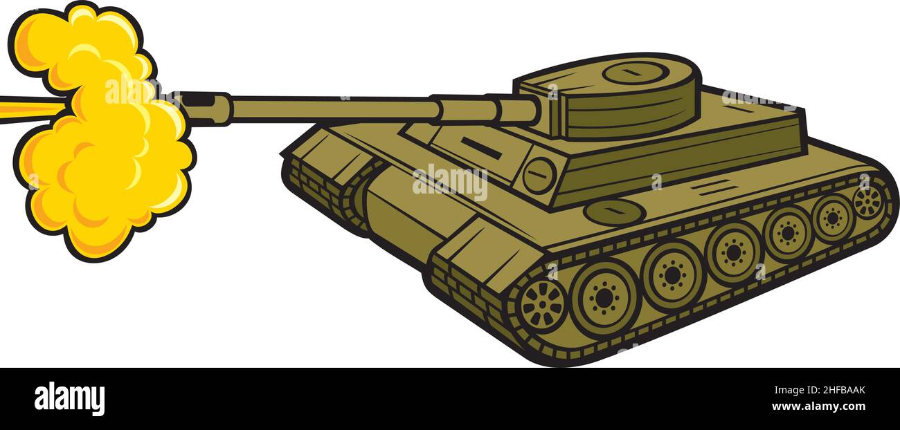 Army tank attack vector illustration Stock Vector Image & Art - Alamy
