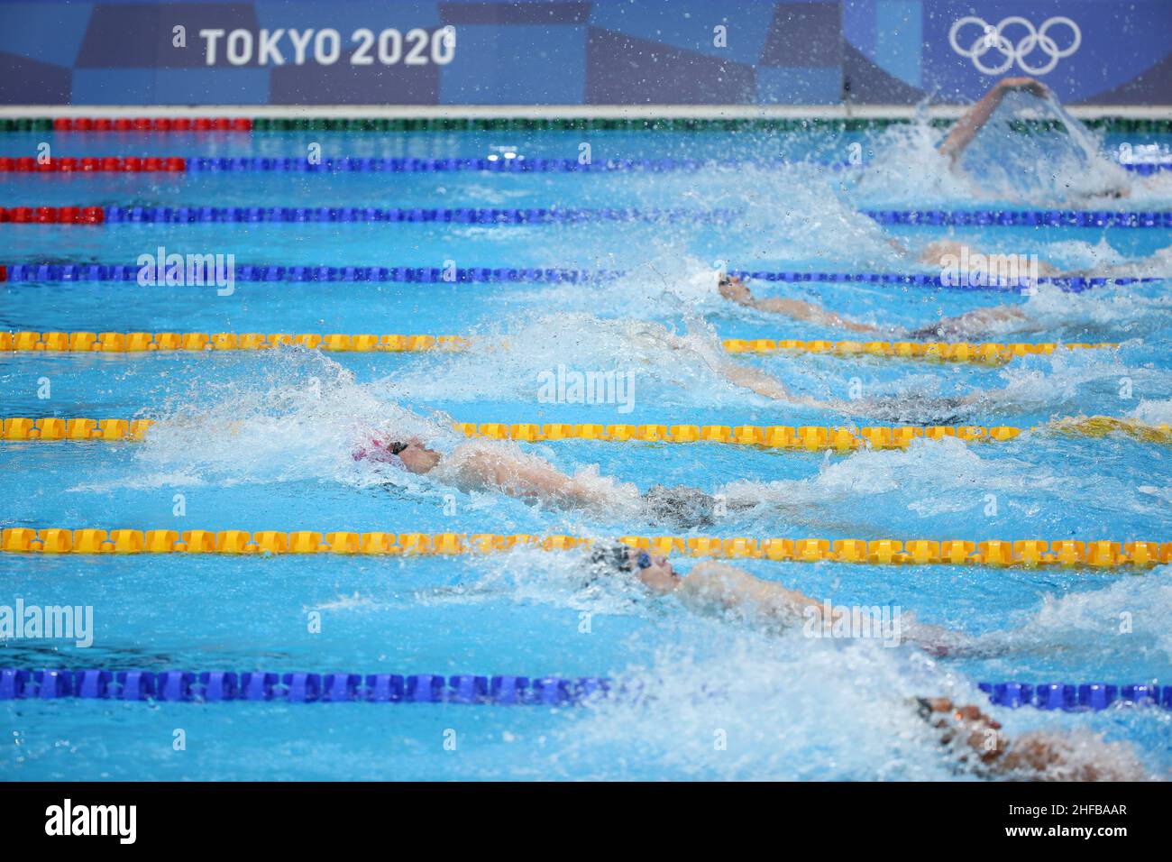 JULY 26th, 2021 - TOKYO, JAPAN: action during the Men's 100m Backstroke ...