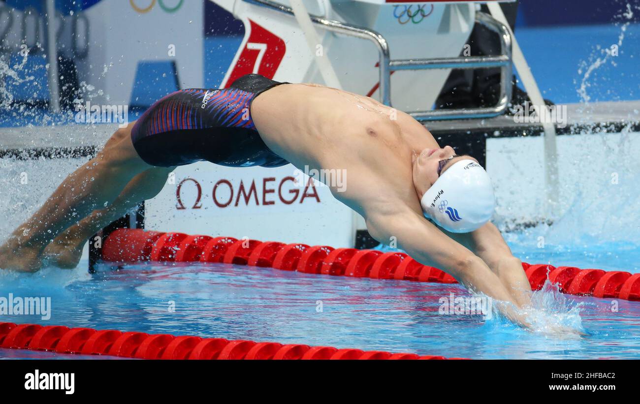 JULY 26th, 2021 - TOKYO, JAPAN: Evgeny Rylov of the Russian Olympic ...