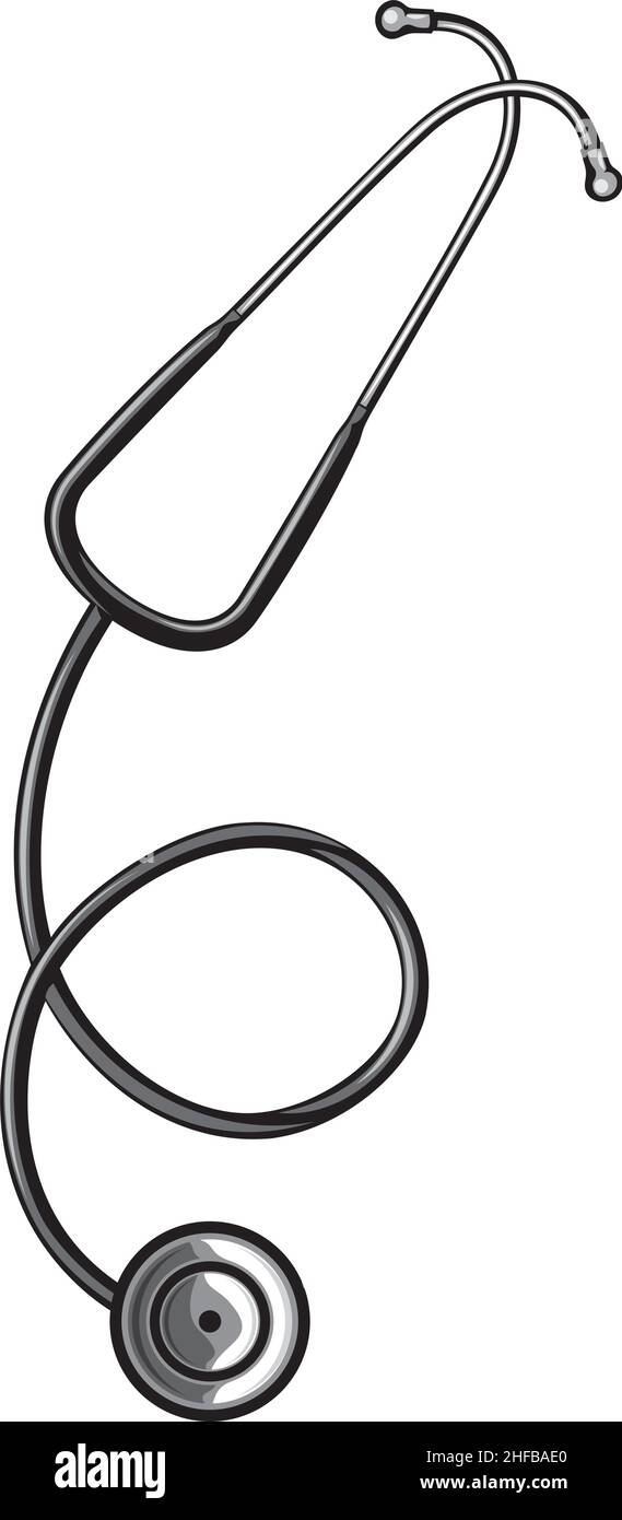 Vector illustration of doctor's stethoscope Stock Vector Image & Art ...