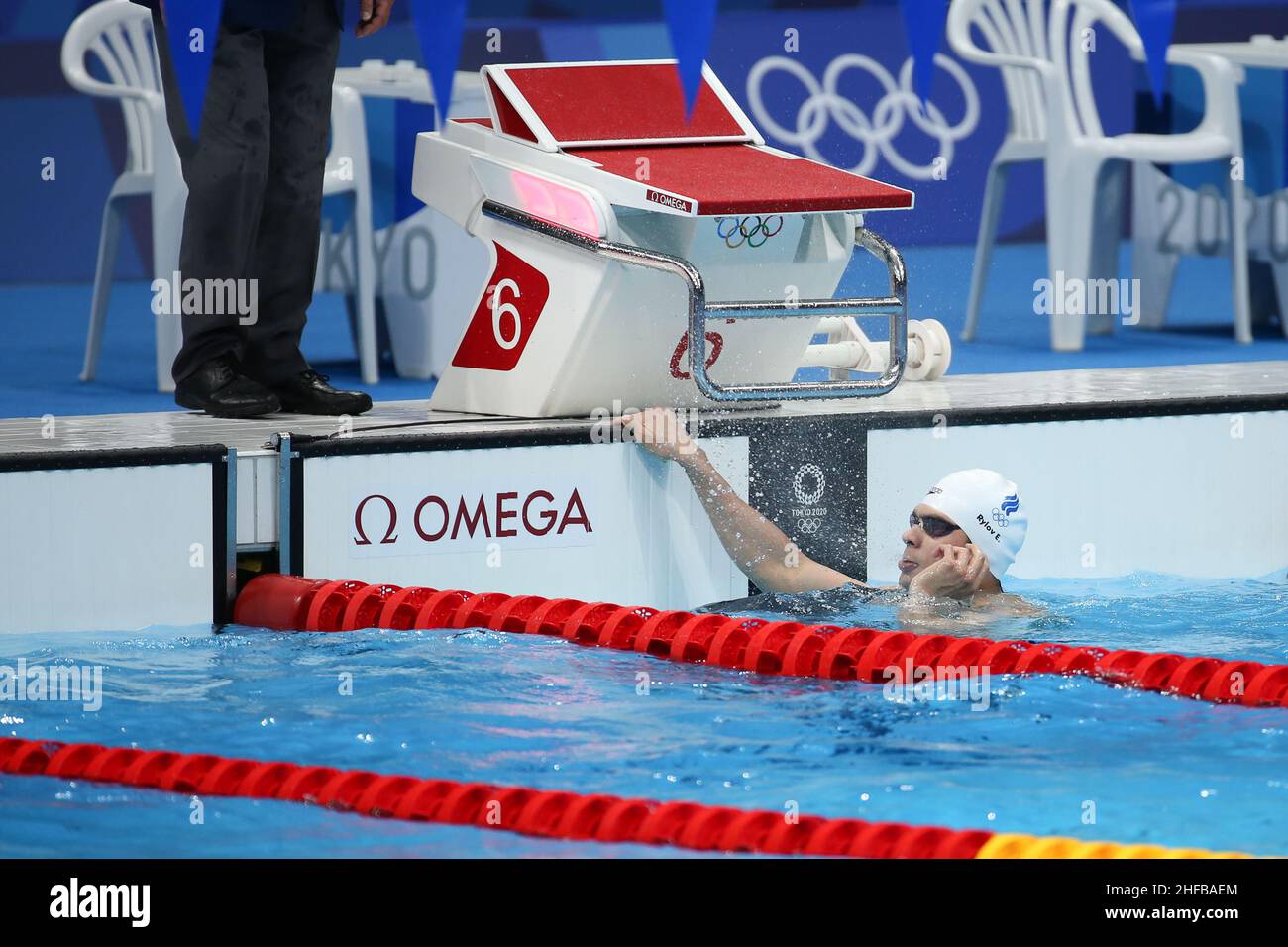 JULY 26th, 2021 - TOKYO, JAPAN: Evgeny Rylov of the Russian Olympic ...