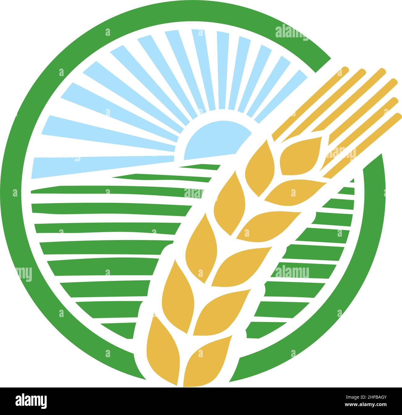 Wheat sign - badge (design). Vector illustration Stock Vector Image ...
