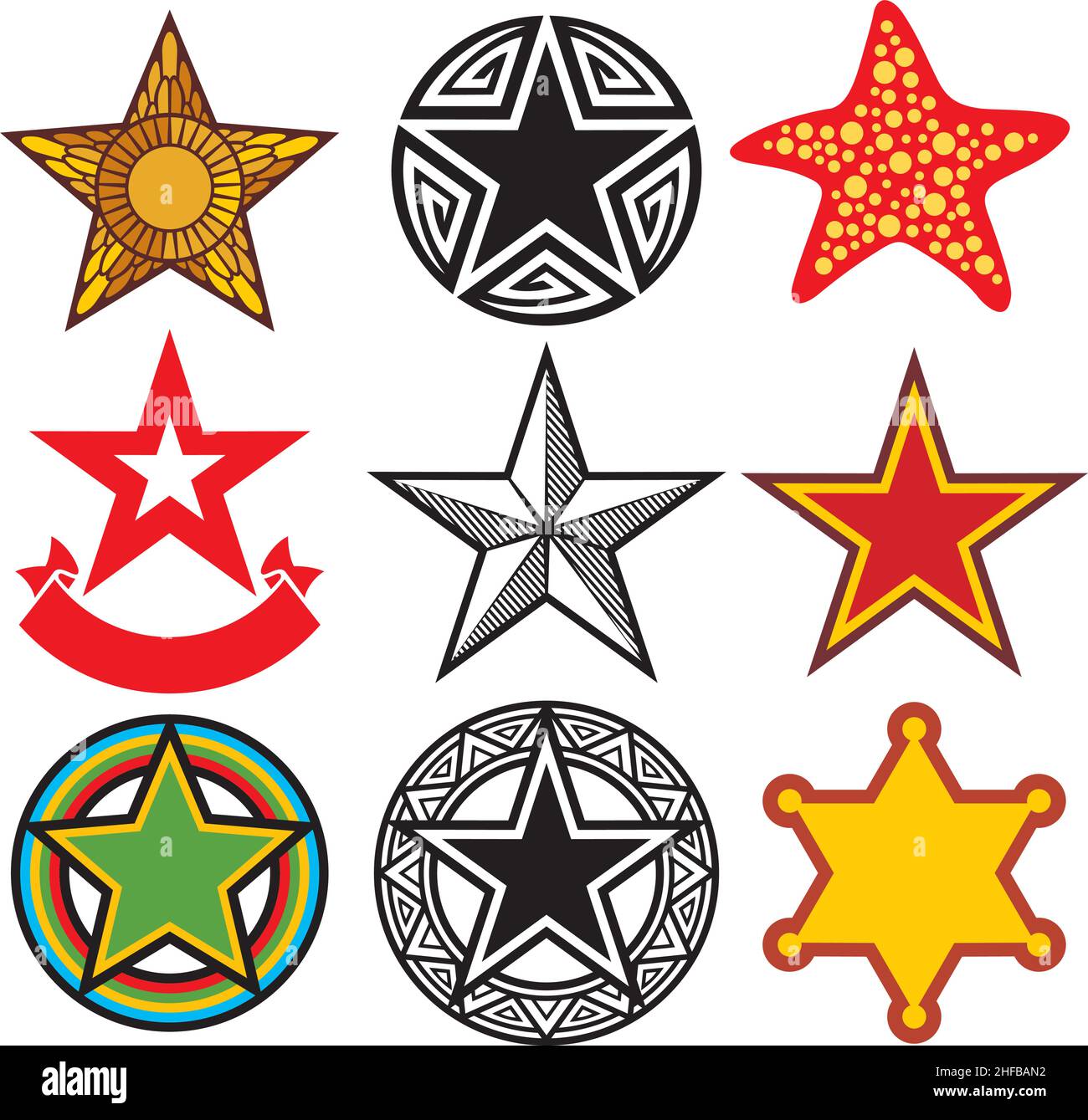 Set of vector stars Stock Vector Image & Art - Alamy