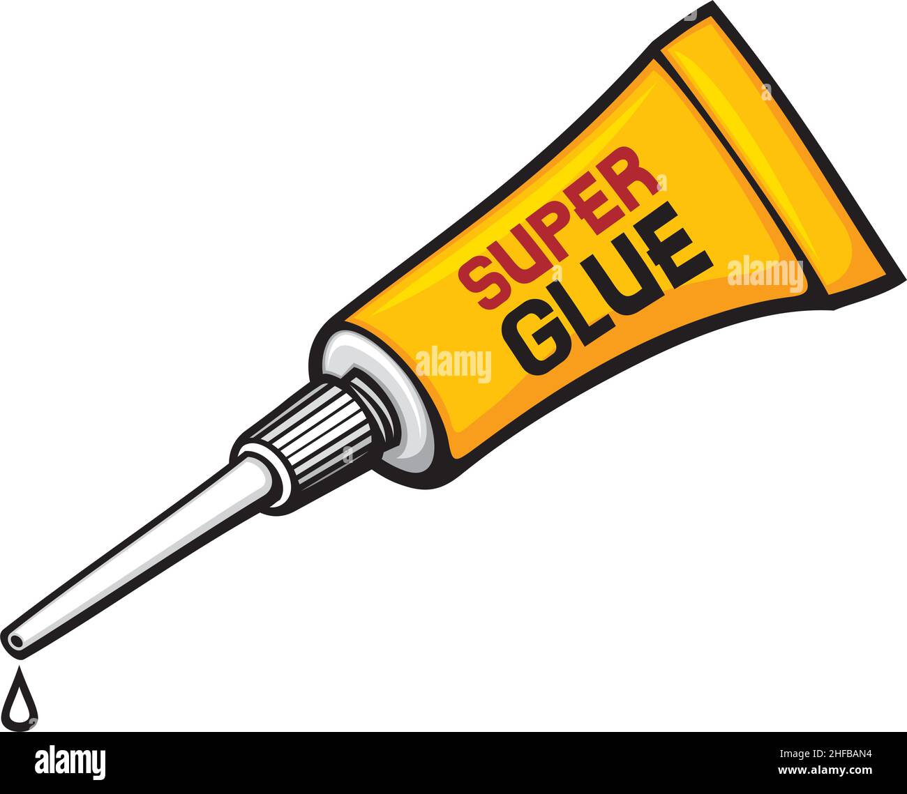 Metal tube of super glue vector illustration Stock Vector Image & Art - Alamy
