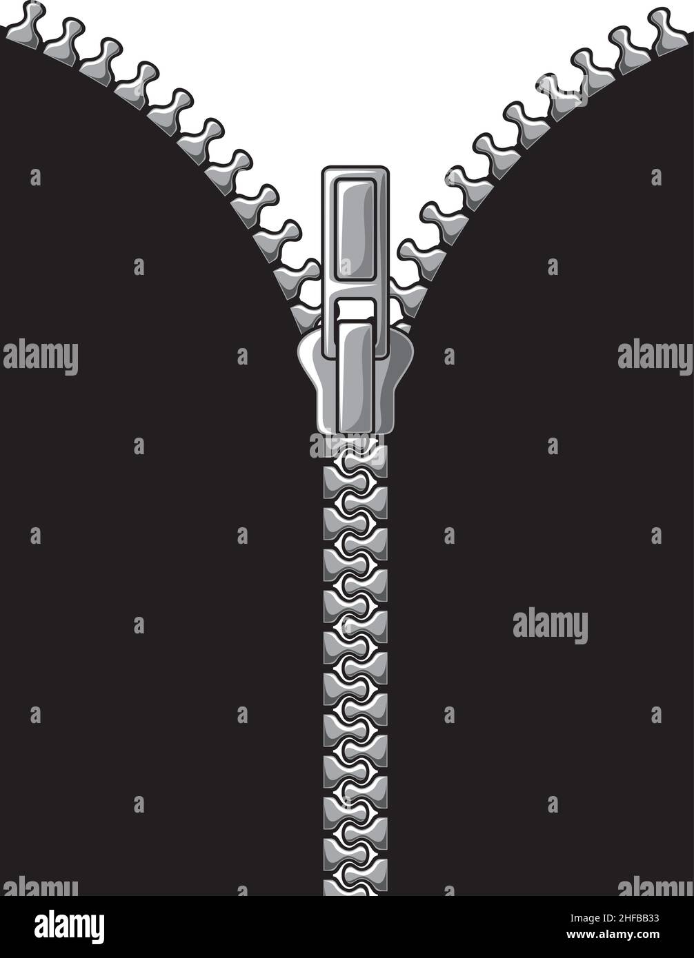 Open zipper vector illustration Stock Vector Image & Art - Alamy