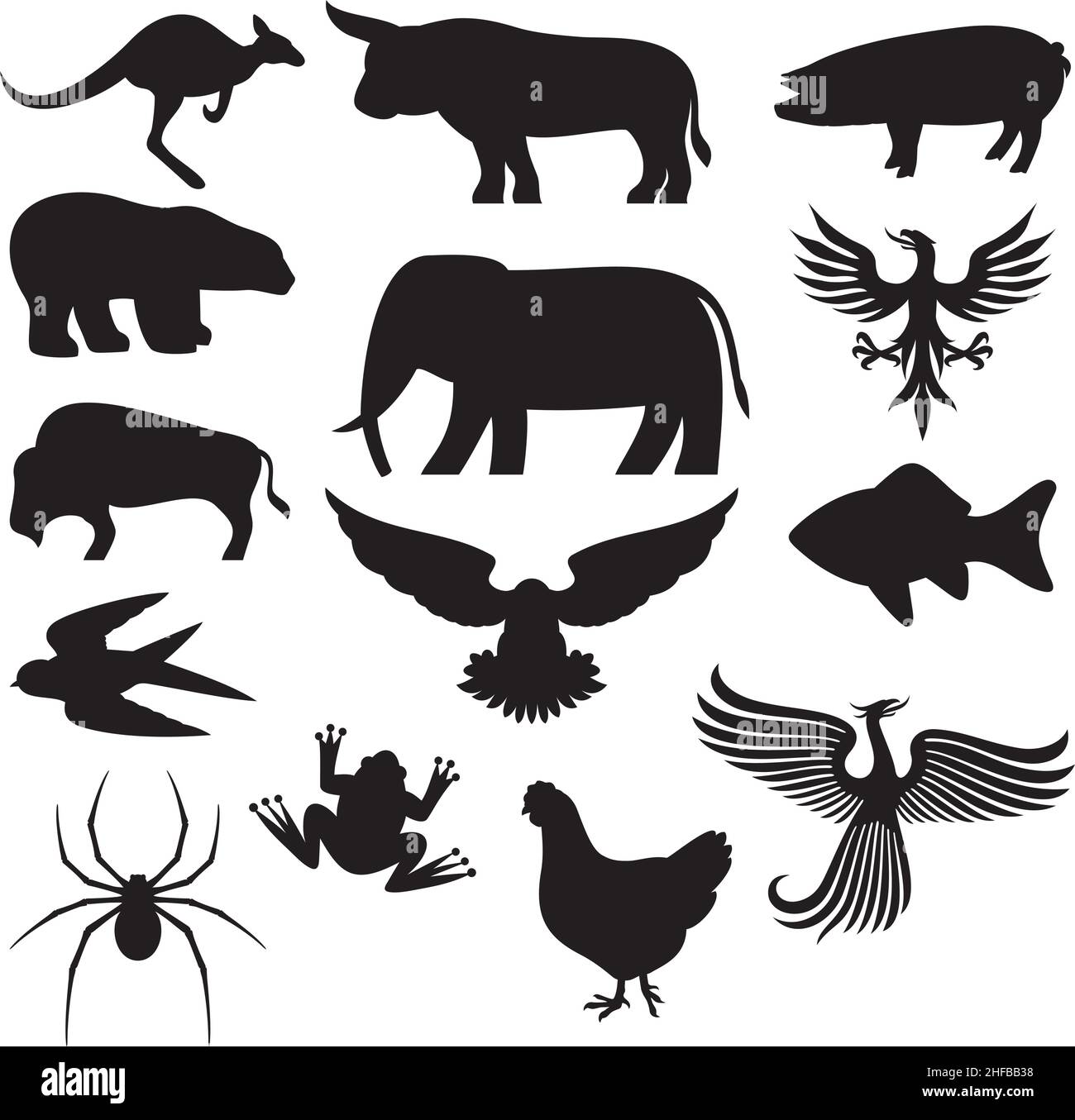 Animals icons set Stock Vector Image & Art - Alamy